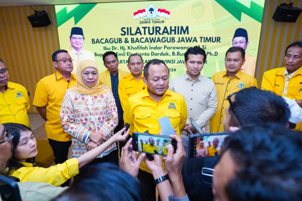Khofifah-Emil Konsolidasi dengan Golkar Jatim, Siap Sinergi Bersama Mesin Partai untuk Menangkan ...